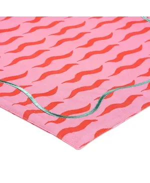 ZSA ZSA ZSU Nilufer Digital Printed Embroidered 100% Cotton Placemat, 14 X 20