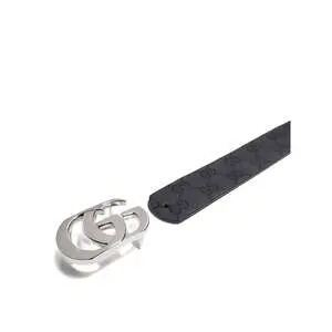 Gucci Gg Supreme Canvas Double G Buckle Belt
