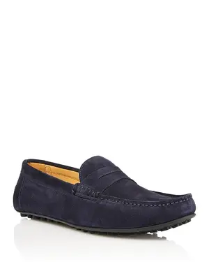 Peter Millar Suffolk Suede Driver Loafers - Navy
