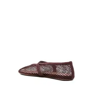 Alaïa Buckled Suede Ballet Flats