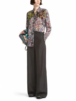 Dries Van Noten Embroidered Viscose Shirt - Multicolour
