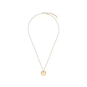 Gucci Tone Square Pendant Necklace