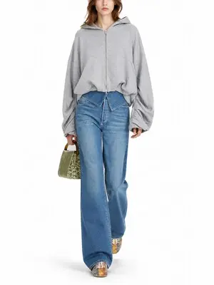 Dries Van Noten Cotton Zip Hoodie - Grey