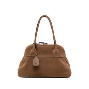 Miu Miu Suede Bowling Tote Bag