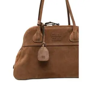 Miu Miu Suede Bowling Tote Bag