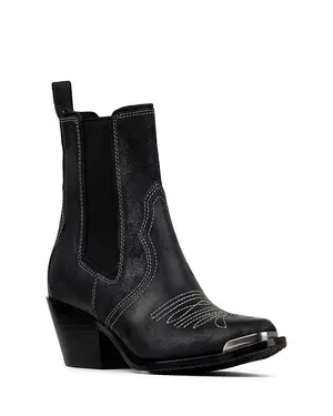Black Western Booties