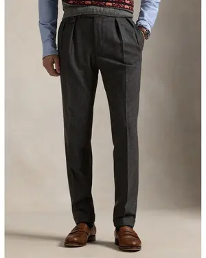 Polo Ralph Lauren Pleated Wool Regular Fit Flannel Trousers
