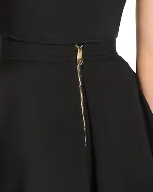 Versace Wool Flared Mini Skirt