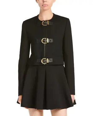 Versace Wool Buckle Front Jacket