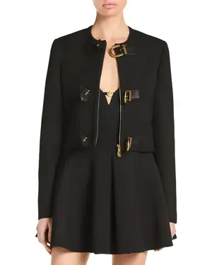 Versace Wool Buckle Front Jacket