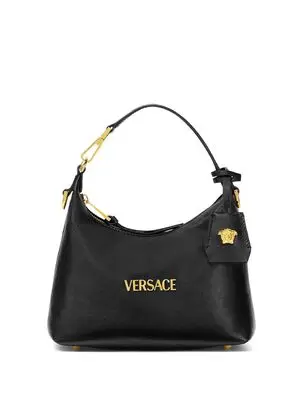 Versace Tag Leather Hobo Bag - Multicolor