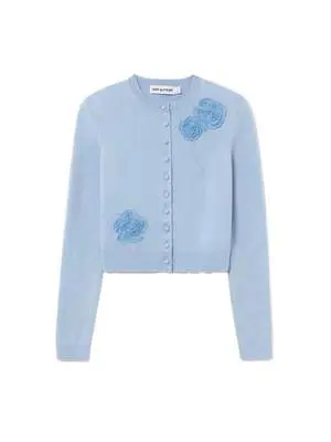 SELF-PORTRAIT Flower Knit Cardigan - Multicolor