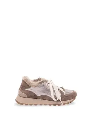Brunello Cucinelli Metallic Leather Sneakers