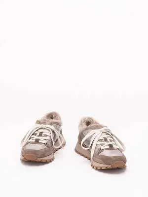 Brunello Cucinelli Metallic Leather Sneakers