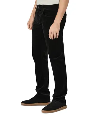 Paige Federal Slim Straight Fit Corduroy Pants - Black