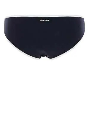 Miu Miu Midnight Stretch Nylon Bikini Bottom