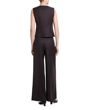 Theory Sleek Virgin Wool Wrap Vest