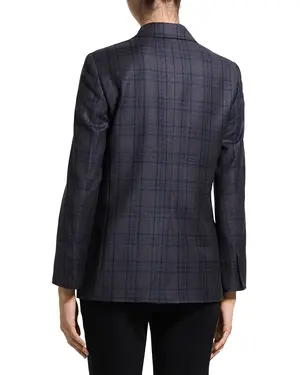 Theory Double-breasted Virgin Wool Blazer