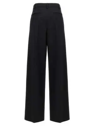 Valentino Garavani Solid Grisaille Wool Trousers