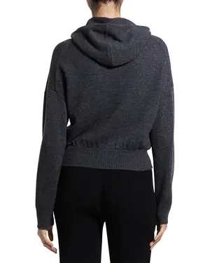 Theory Cashmere Zip Up Hooded Sweater