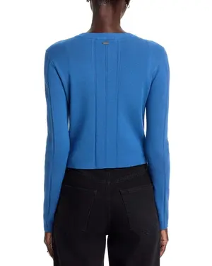 TOCCIN Vicki Pointelle Cropped Cardigan