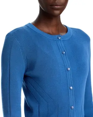 TOCCIN Vicki Pointelle Cropped Cardigan