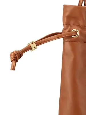 Celine Crystal Pouch Small Leather Bucket Bag