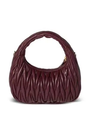Miu Miu Wander Small Leather Hobo Bag