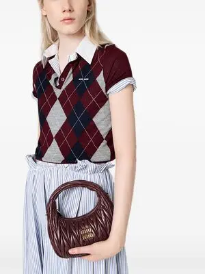 Miu Miu Wander Small Leather Hobo Bag