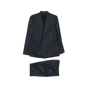 Tagliatore Suits Double Breasted Suits - Blue