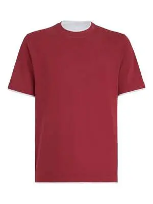 Brunello Cucinelli T-shirt With Faux-layering - Multicolor