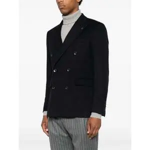 Tagliatore Virgin Wool Blend Double-breasted Blazer