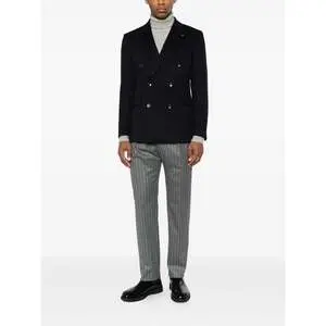 Tagliatore Virgin Wool Blend Double-breasted Blazer