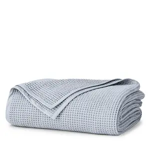 BOLL & BRANCH Waffle Cotton Bed Blanket, King/cali King - Hydrangea