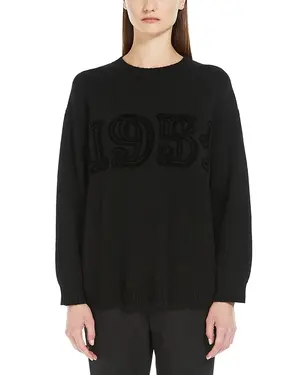 Max Mara Fido Wool & Cashmere Crewneck Sweater - Black