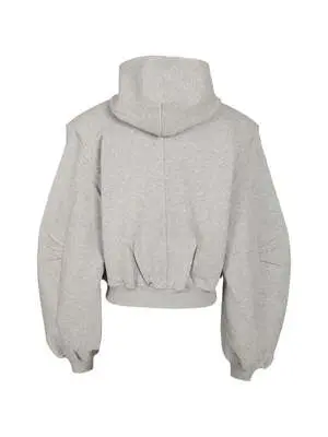 Attico Embroidered Logo Zip-up Sweatshirt