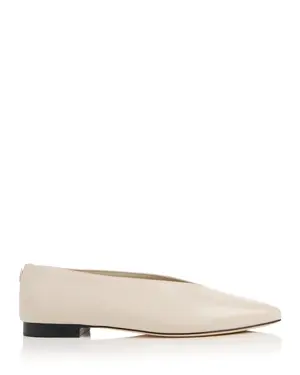 JIMMY CHOO Margot Leather Flats - Bone
