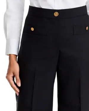 Thom Browne Wool Wide Leg Crop Pants