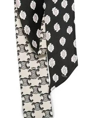 Celine Printed Silk Lavalliere