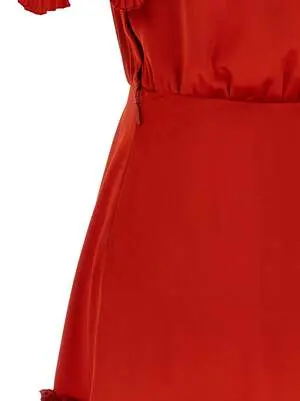 Saint Laurent Silk Satin One-shoulder Mini Dress