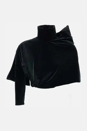Junya Watanabe Asymmetric High Neck Top - Multicolor