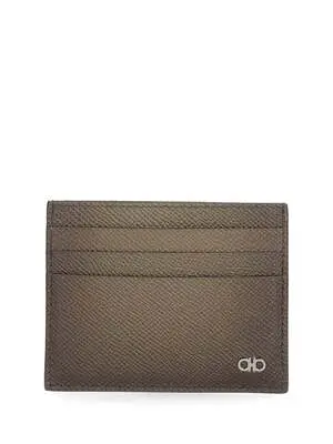 FERRAGAMO Gancini Credit Card Holder - Brown