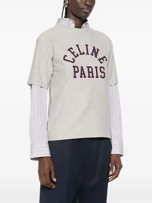 Celine Logo Cotton T-shirt