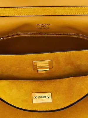 Balenciaga Rodeo Small Handbag In Suede And Smooth Calf Leather