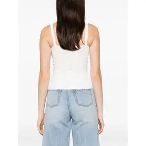 JW Anderson Pointelle Knit Bow Detail Tank Top