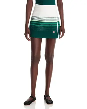 Casablanca Cotton Printed Mini Skirt