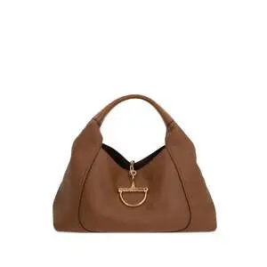 Gucci Grained Leather Shoulder Bag - Brown