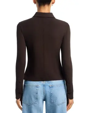 FRAME The Rib Pocket Polo Top