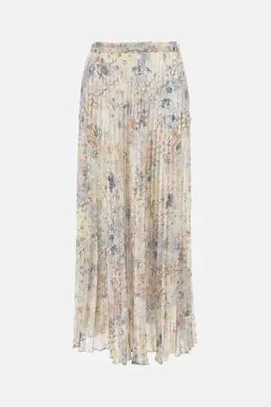 GOLDEN GOOSE Floral Print Sequined Skirt - Multicolor