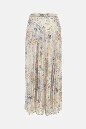 GOLDEN GOOSE Floral Print Sequined Skirt